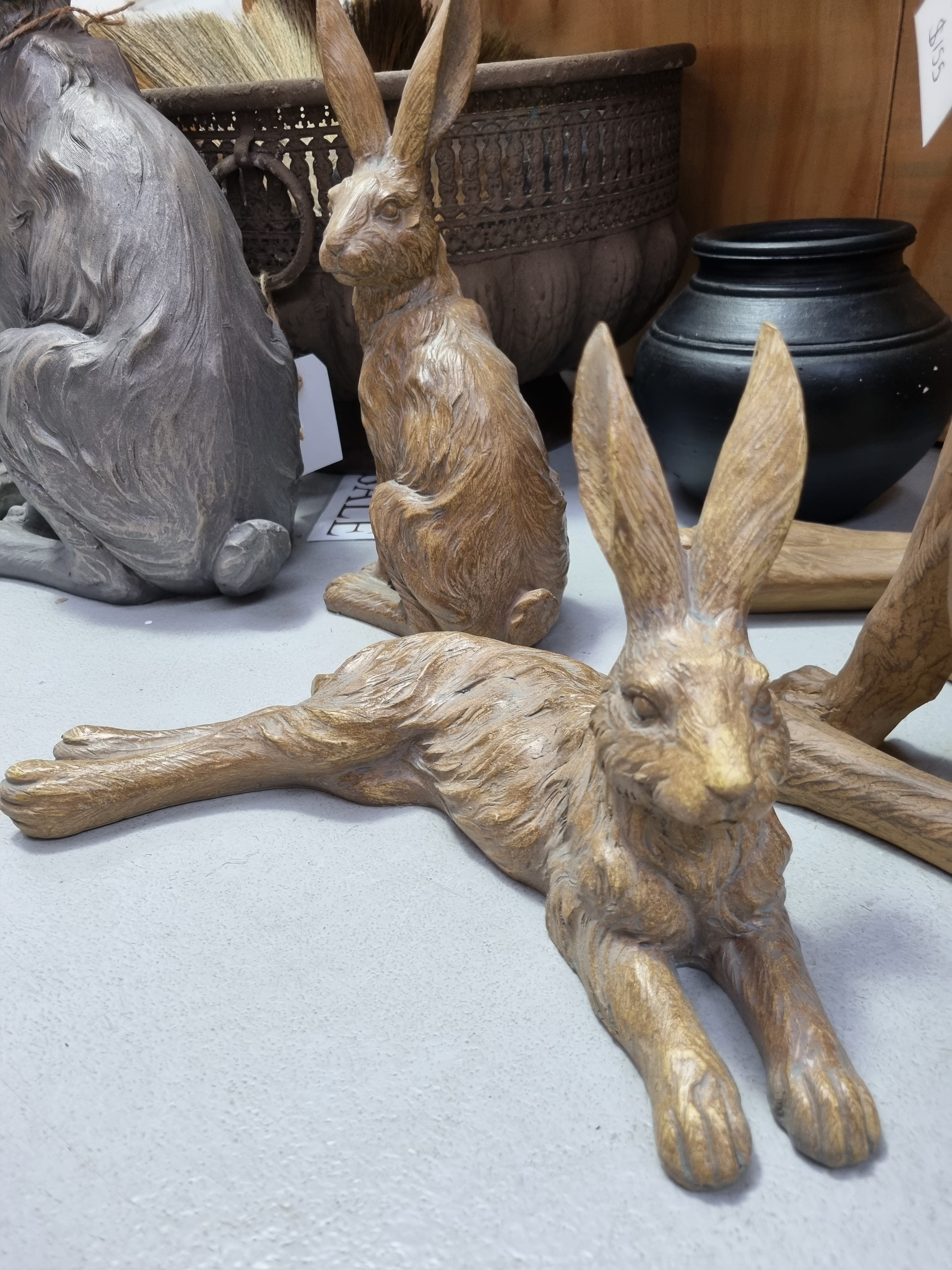 Junior Laying Country Hare - Earth – oasisgardennz